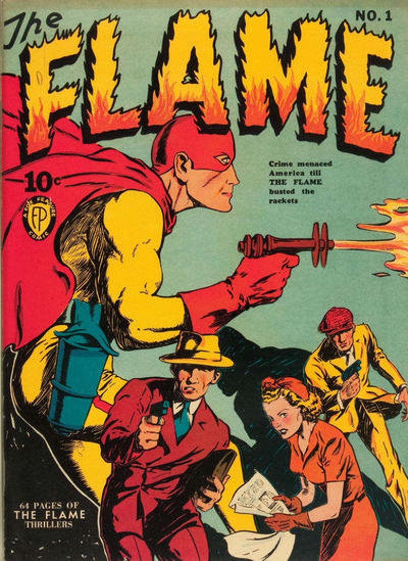 The Flame Vintage Comics Collection | Fox Feature Syndicate | 1940 ...