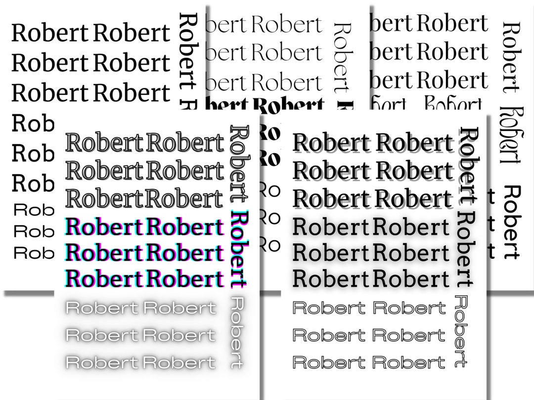 Printable Name Stickers - Robert | Nine Fonts | Six Effects | Digital ...