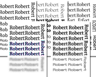 Printable Name Stickers James Nine Fonts Six Effects Digital Download ...