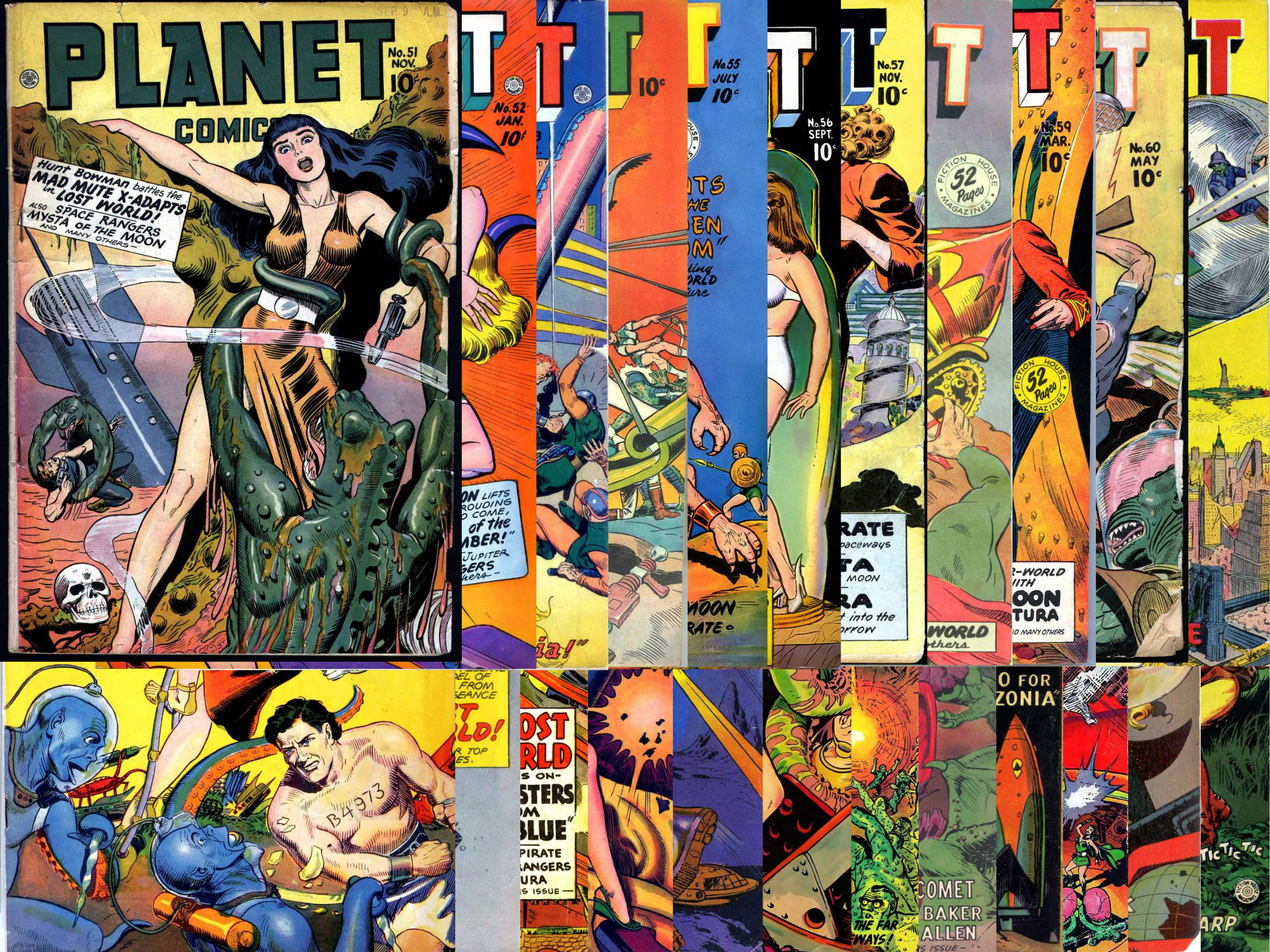Planet Comics Collection Vol 3 of 3 Vintage Sci-fi Comic Book Nov 1947 ...