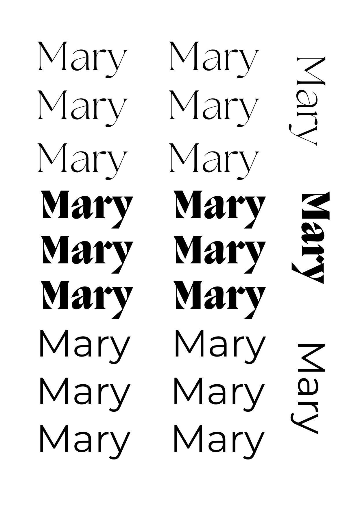 Printable Name Stickers Mary Nine Fonts Six Effects Digital Download ...