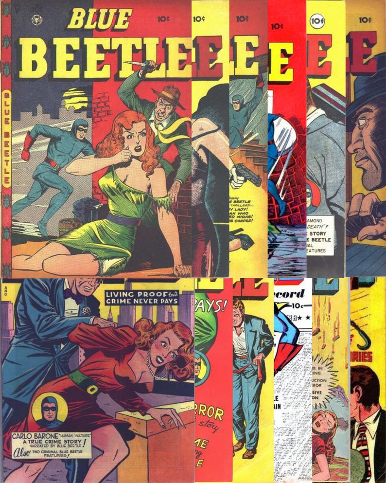 Blue Beetle Comics Collection | Fox Feature Syndicate | 1940 - 1950 ...
