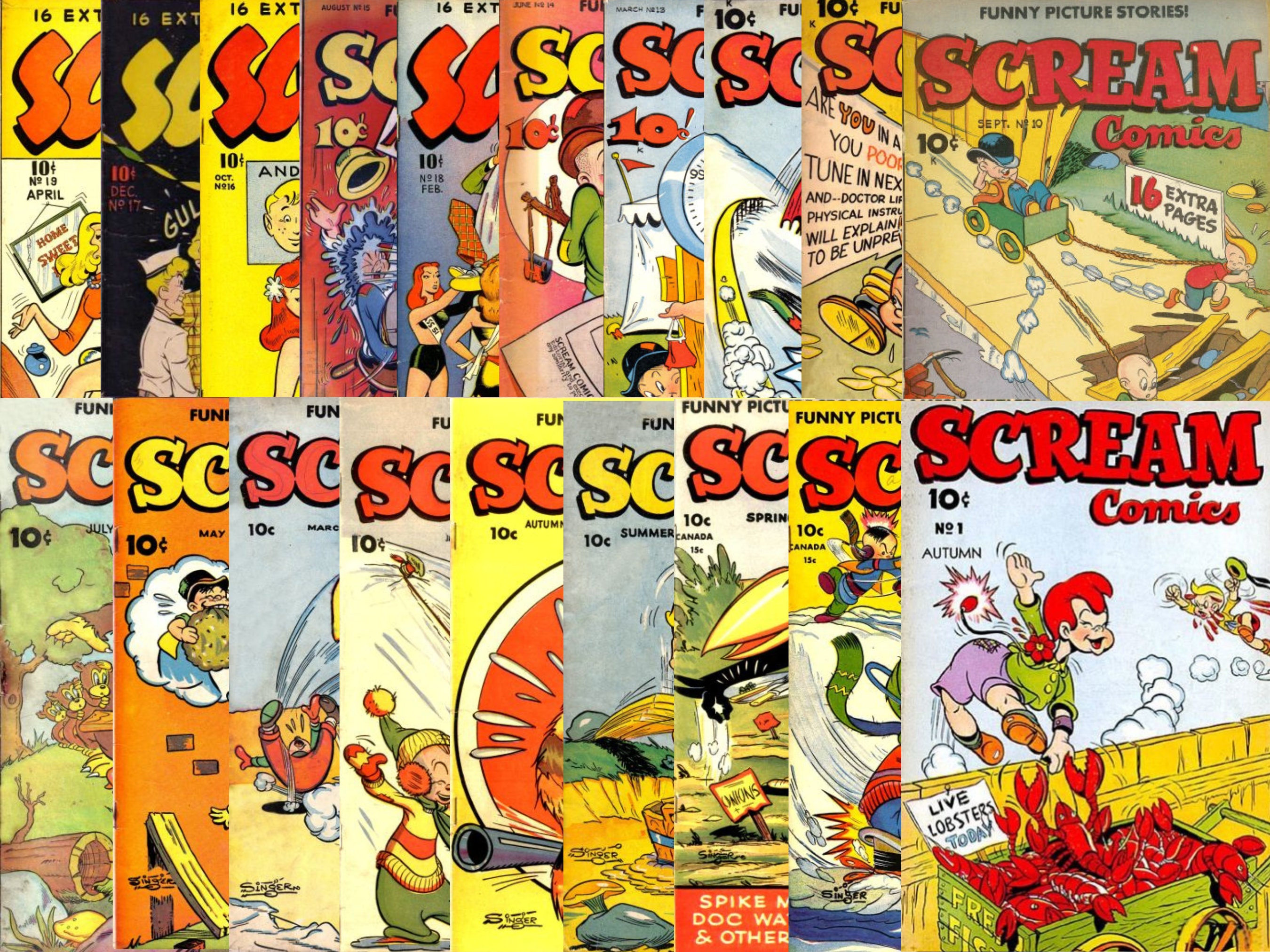 Scream Comics Collection | Ace Magazines | Vintage Humor Comic Book ...