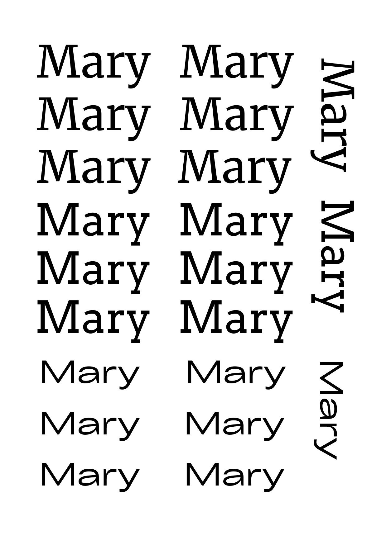 Printable Name Stickers Mary Nine Fonts Six Effects Digital Download ...