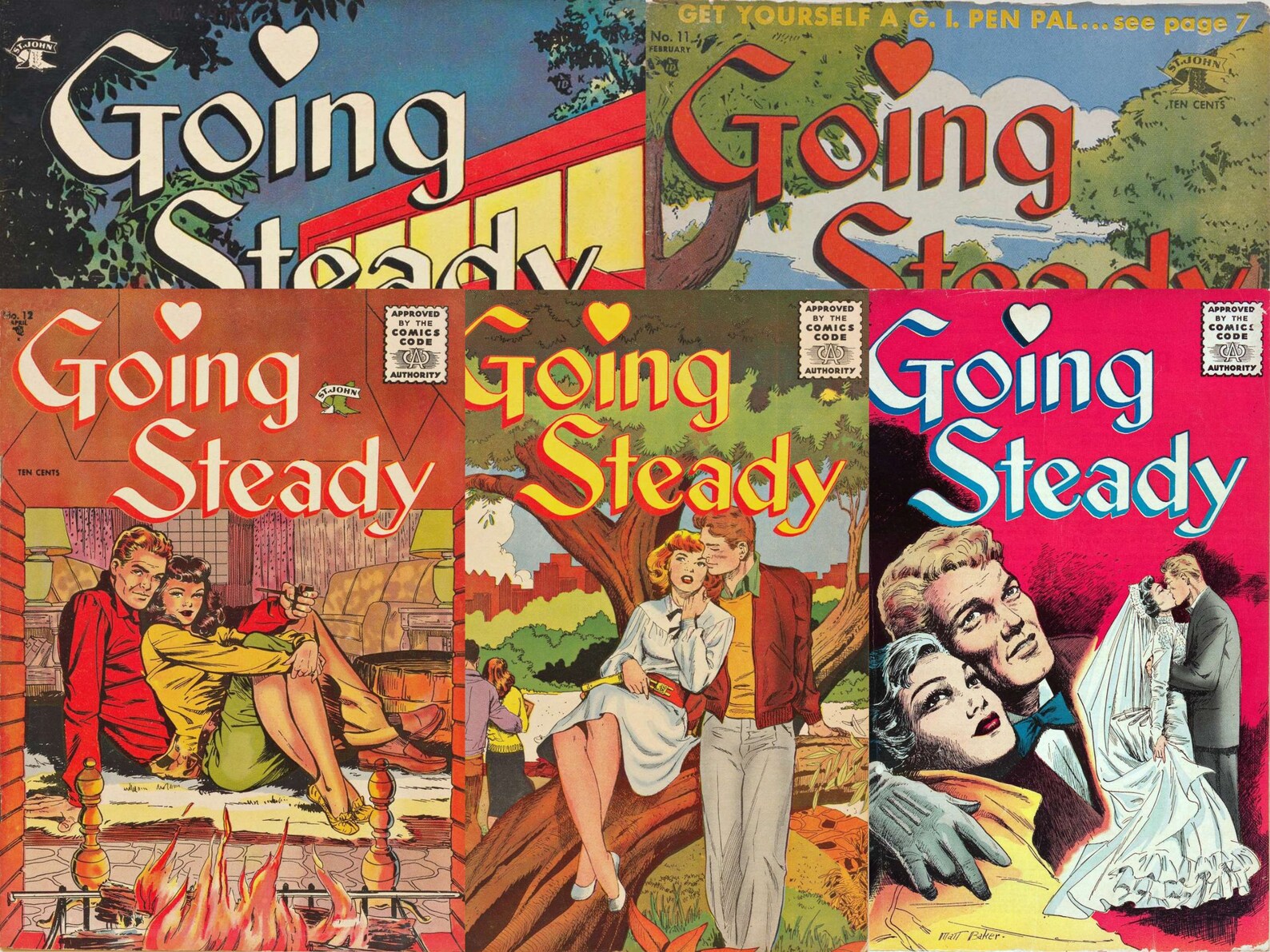 Going Steady 1954 Collection | St. John | Vintage Romance Comic Book ...