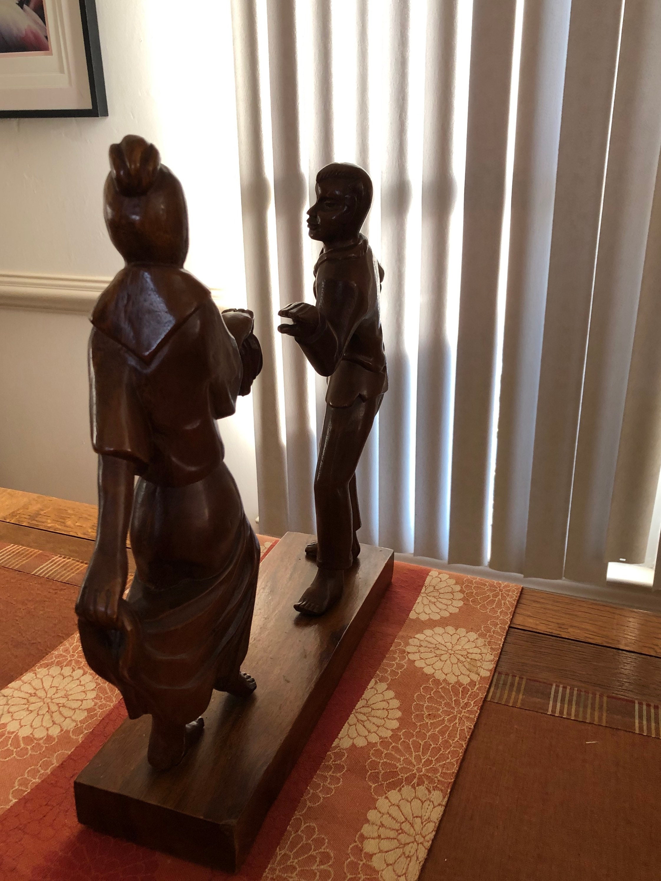 Vintage Wood Carved Dancing Couple - Etsy
