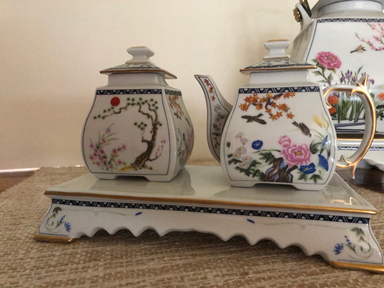 Franklin Mint Asian Tea Set - Etsy