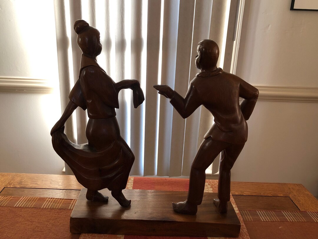 Vintage Wood Carved Dancing Couple - Etsy