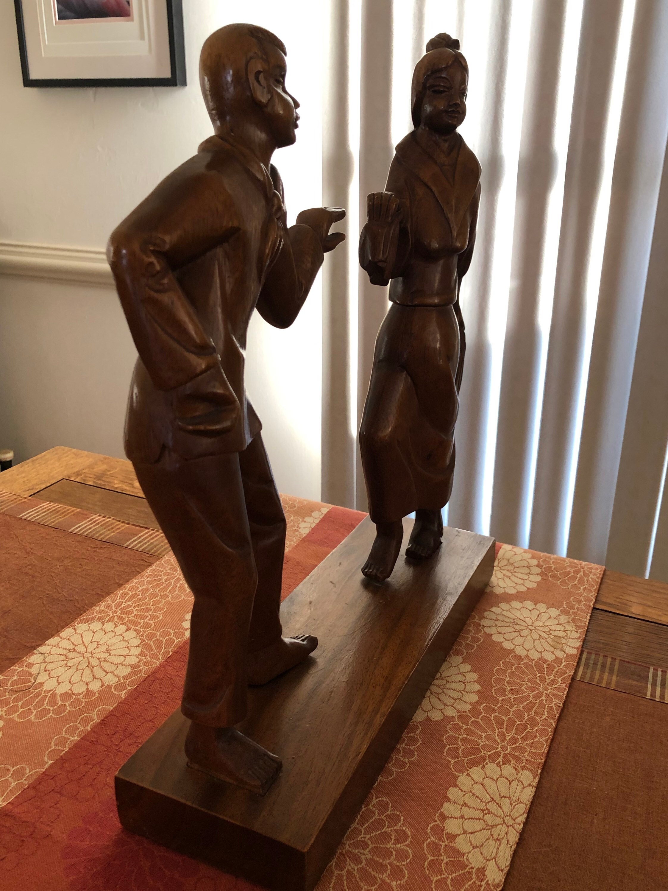 Vintage Wood Carved Dancing Couple - Etsy