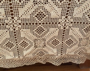 Antique Hand Crocheted Bedspread - Etsy