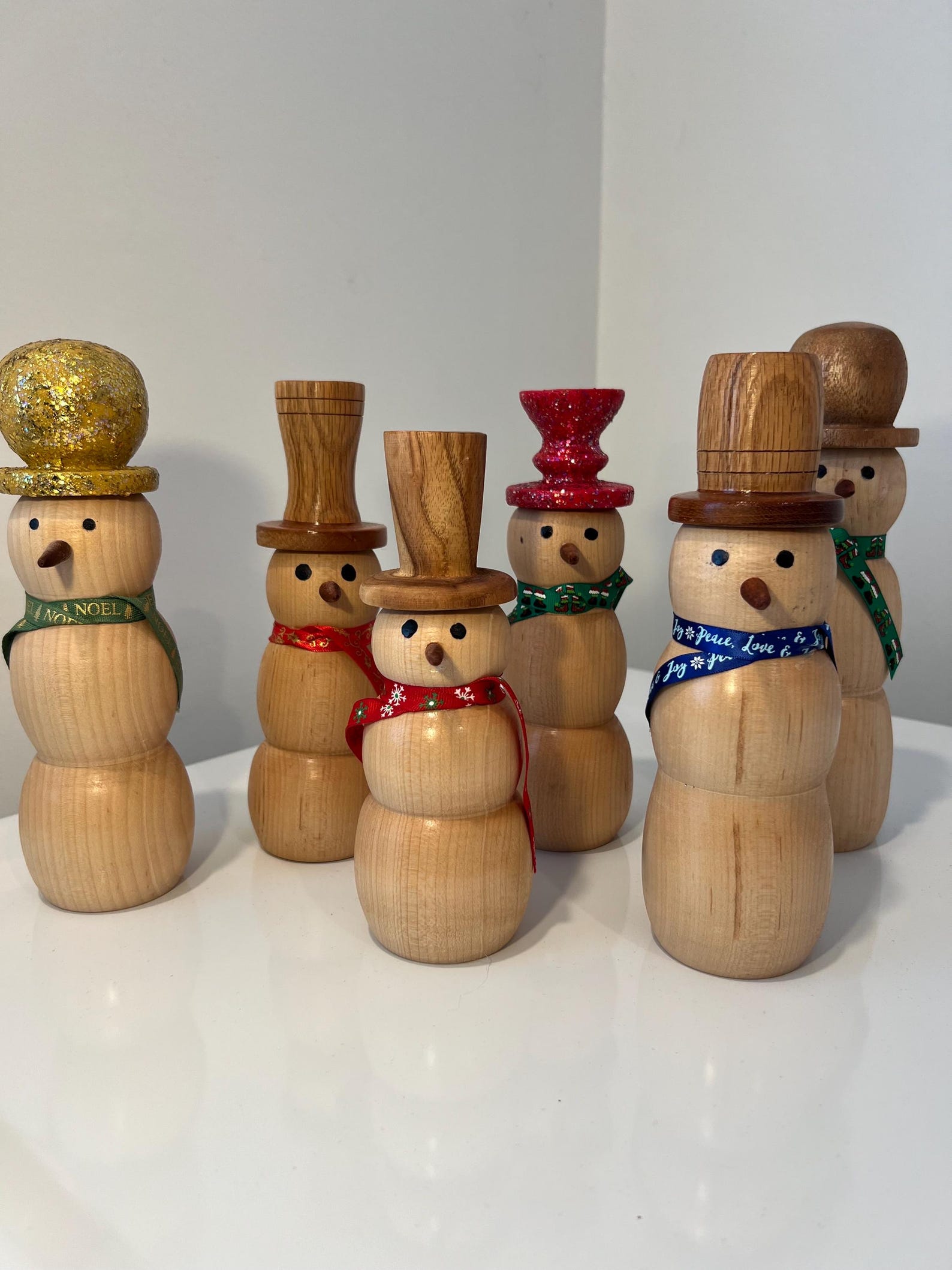 Hand-turned Wooden Snowman/lathe Snowman,christmas Present,rustic ...