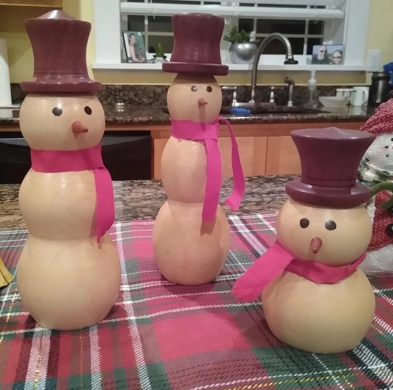 Hand-turned Wooden Snowman/lathe Snowman,christmas Present,rustic ...