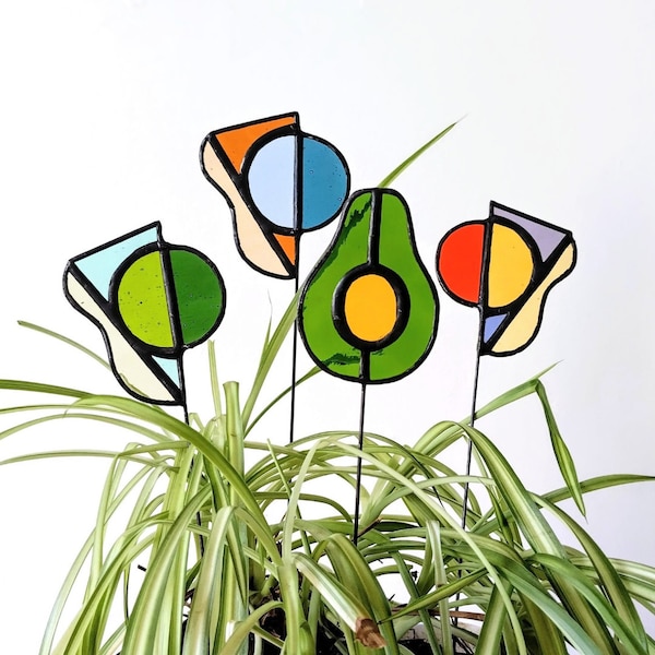 Stained Glass Plant Stake - Etsy