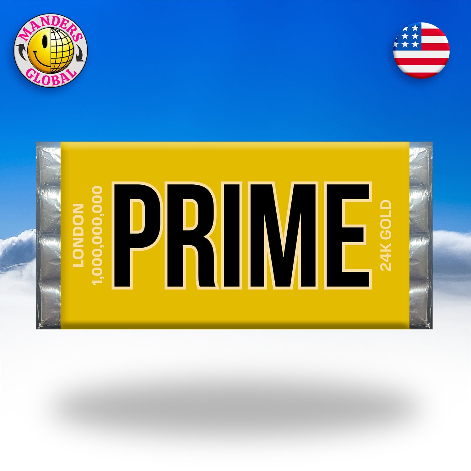PRIME 24k Edible Gold Chocolate Bar - Etsy