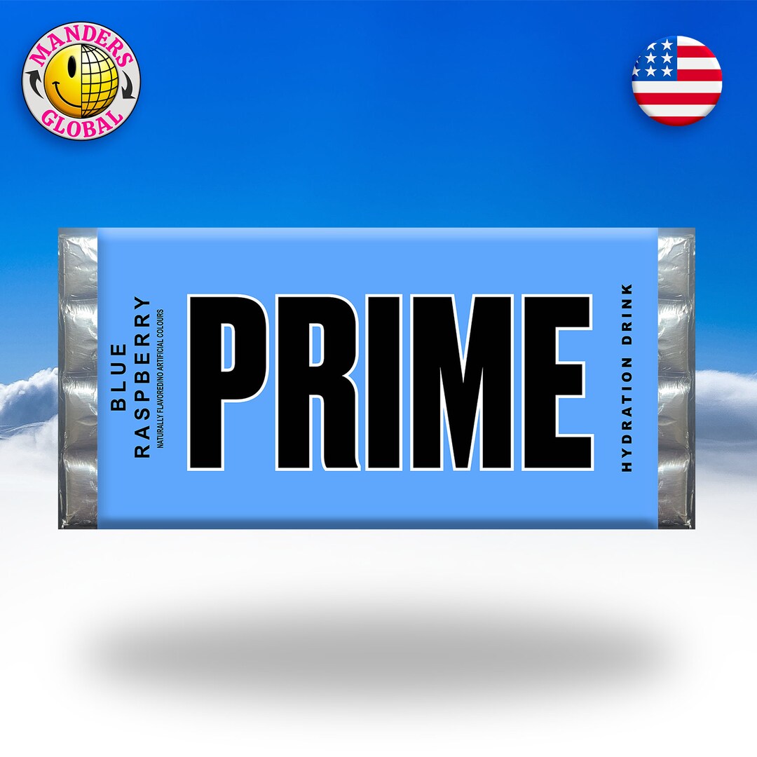 Prime Blue Raspberry Novelty Wrapper Chocolate Bar - Etsy