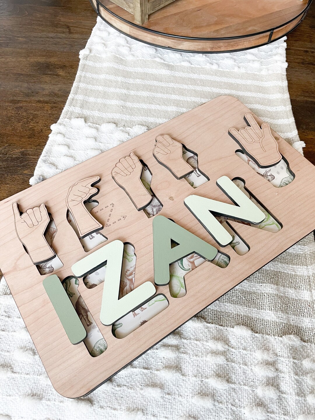 ASL Children's Puzzle | Sign Language Puzzle | Personalized Name Puzzle ...