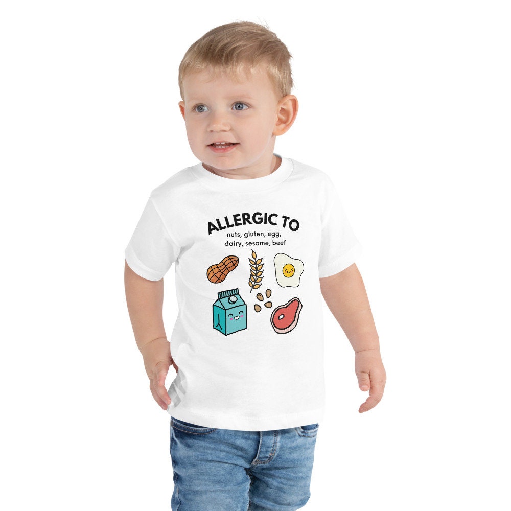 CUSTOM Kids Food Allergy Shirt, Food Allergy Kids Graphic Tee | Nut ...