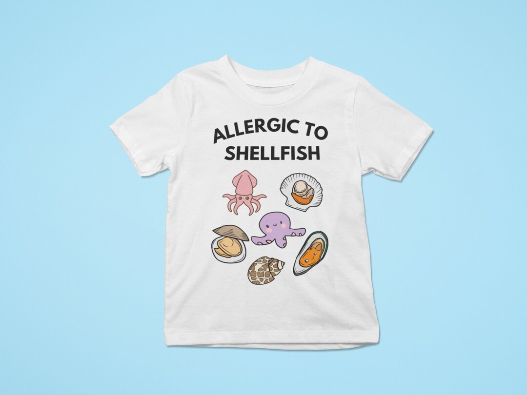 Kids Shellfish Allergy Graphic Tee, Food Allergy Shirt - Etsy