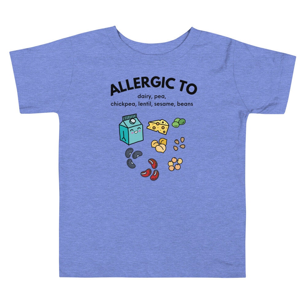 Custom Kids Allergy Graphic Tee, Food Allergies Shirt, Personalized ...