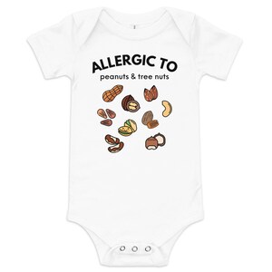 Custom Kids Allergy Graphic Tee, Food Allergies Shirt, Personalized ...