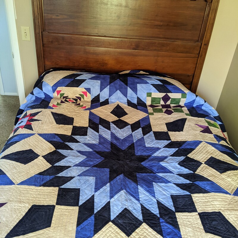 Blue Star Quilt - Etsy