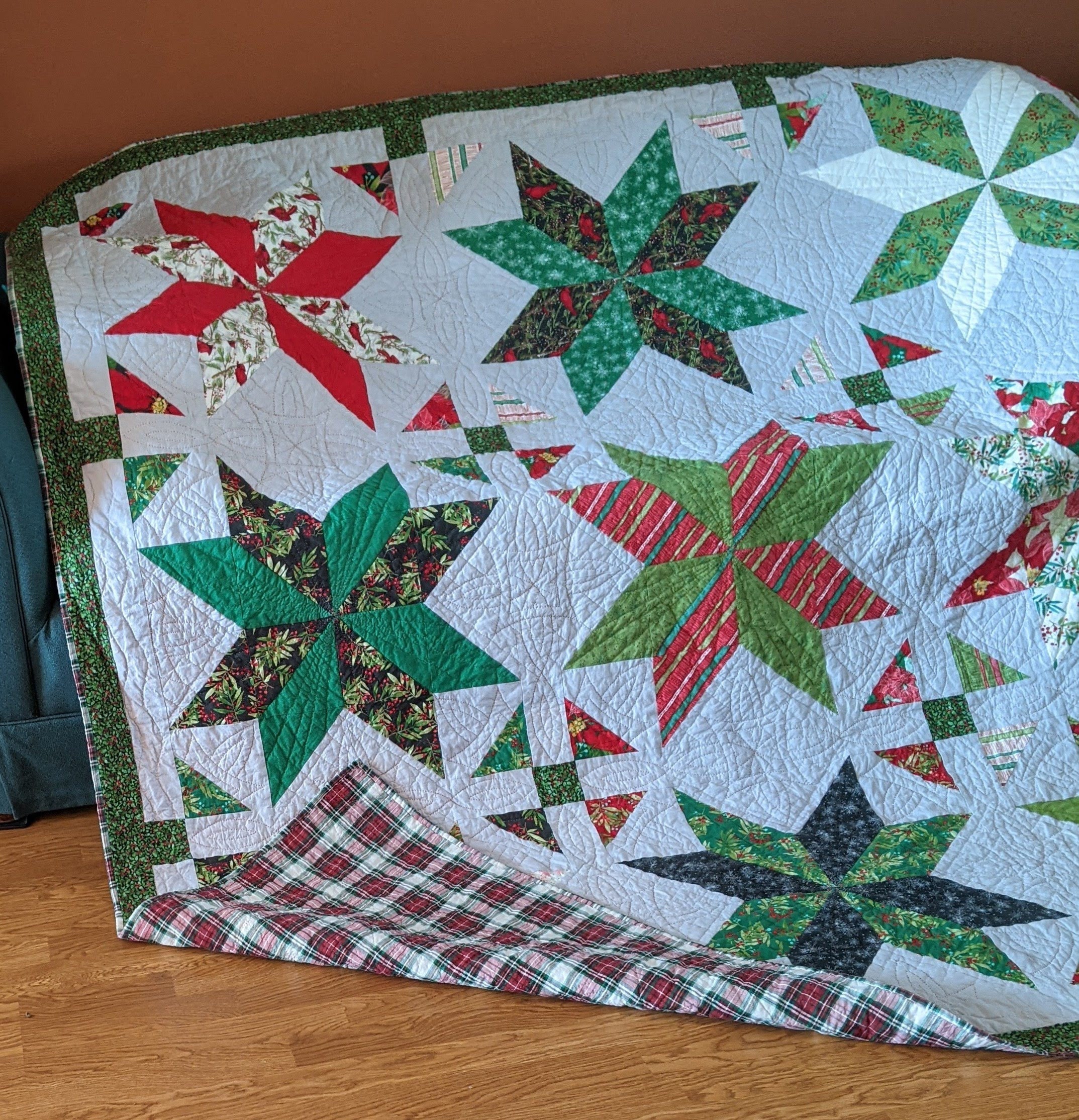 Christmas Star Quilt 83" X 83" - Etsy