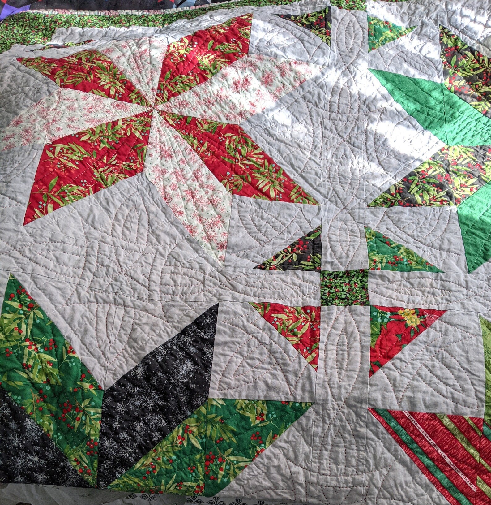 Christmas Star Quilt 83" X 83" - Etsy