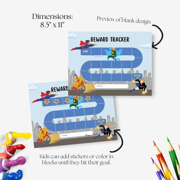 Super Hero Potty Chart - Etsy