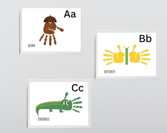 Nature Alphabet Cards ABC Flashcards Montessori Alphabet - Etsy