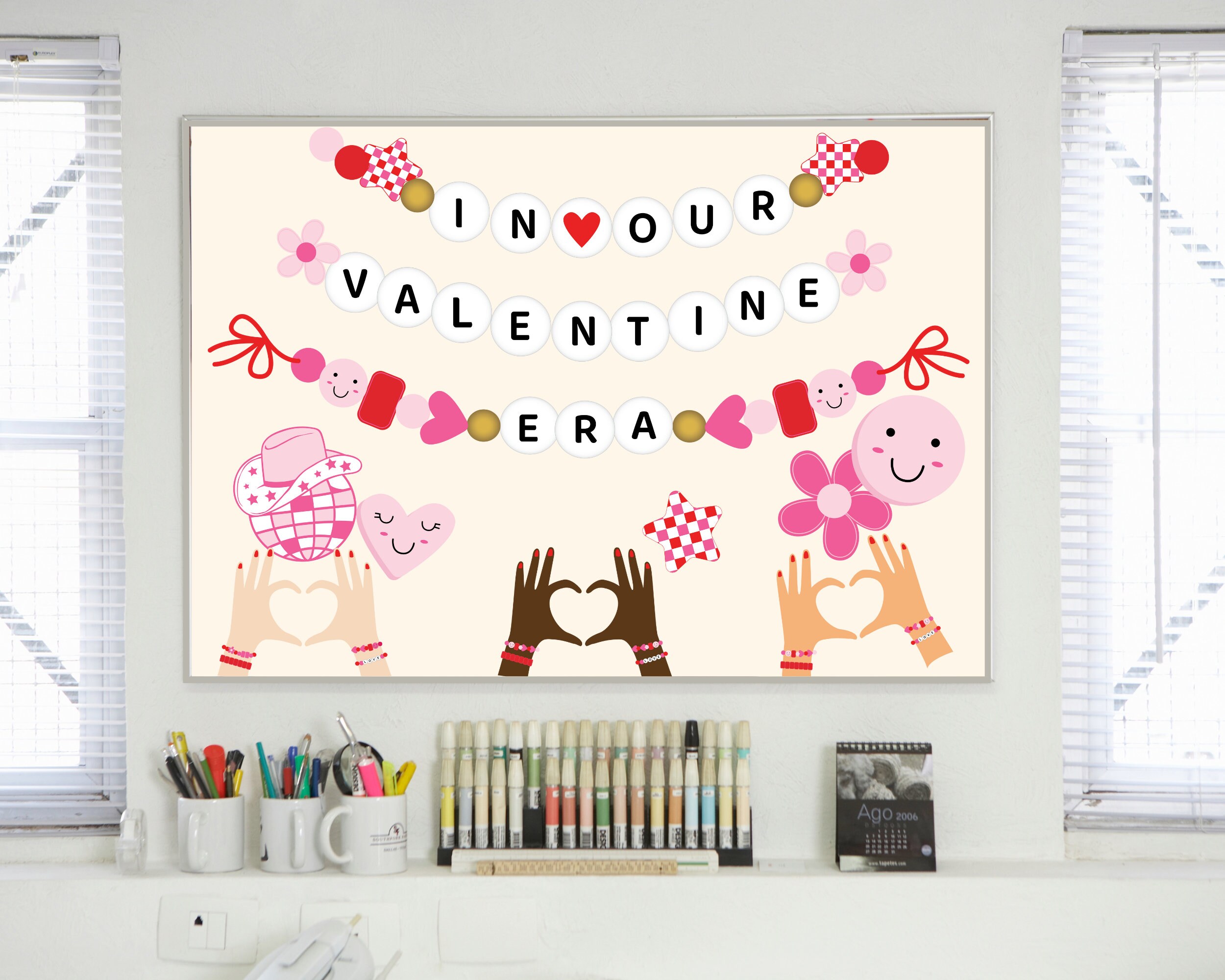 Valentine's Day Bulletin Board Kit | in My Valentine Era | Friendship ...