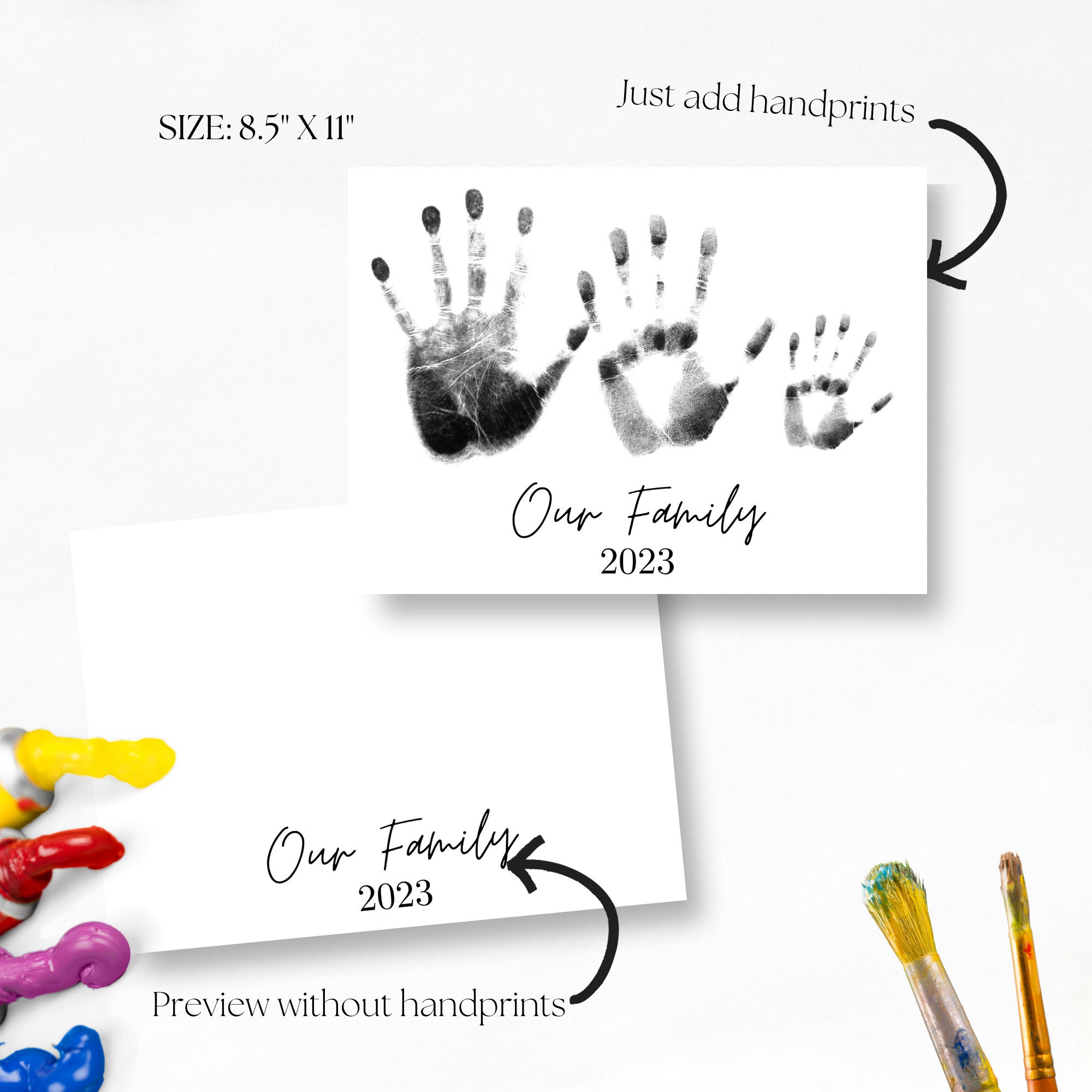Our Family Handprints 2023 Keepsake Time Capsule of Memories Handprint ...