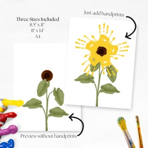 Mothers Day Handprint Printable | Sunflower Handprint Keepsake From ...