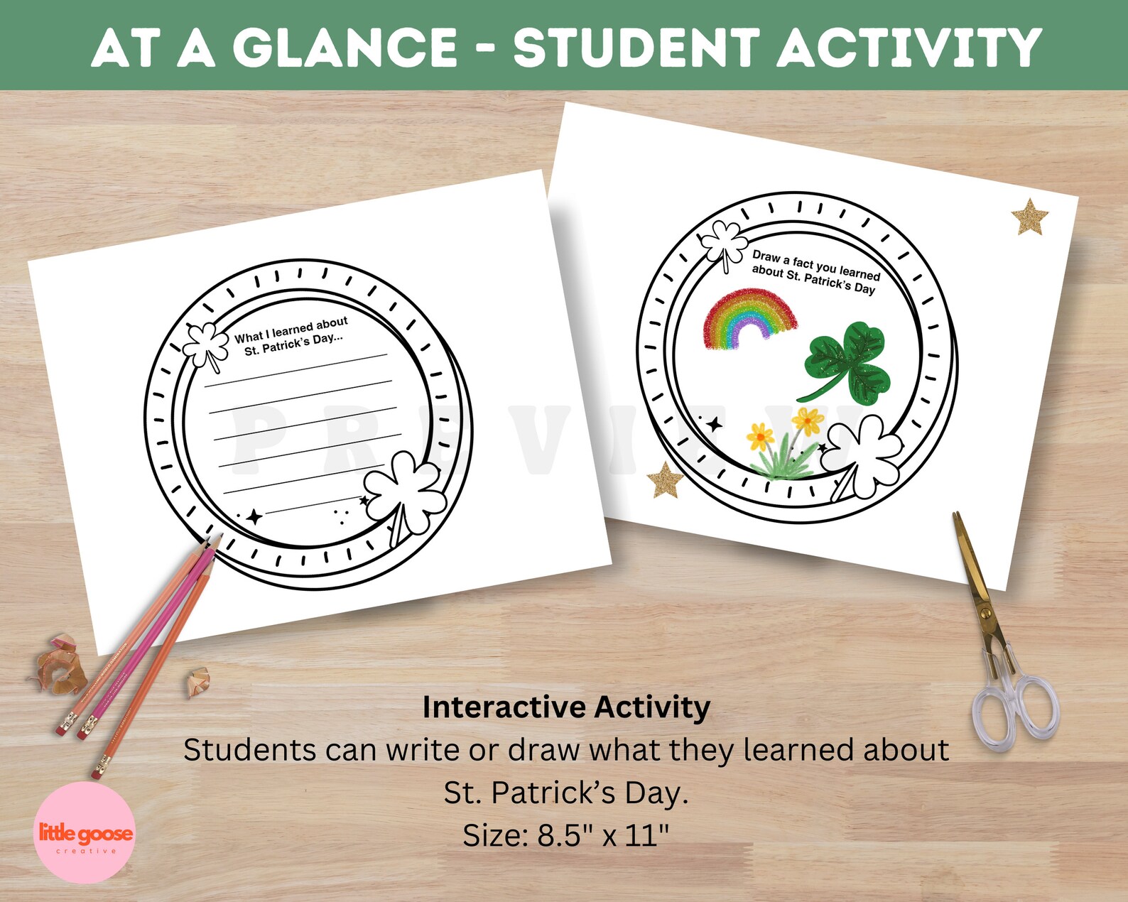 St. Patrick's Day Bulletin Board Kit | Retro Classroom Door Decor ...