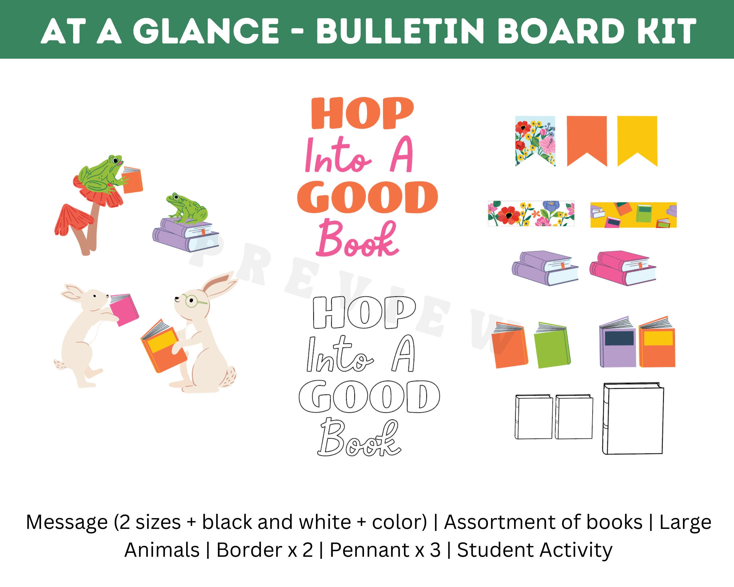 Easter Spring Bulletin Board | Library Bulletin Kit | April Classroom ...