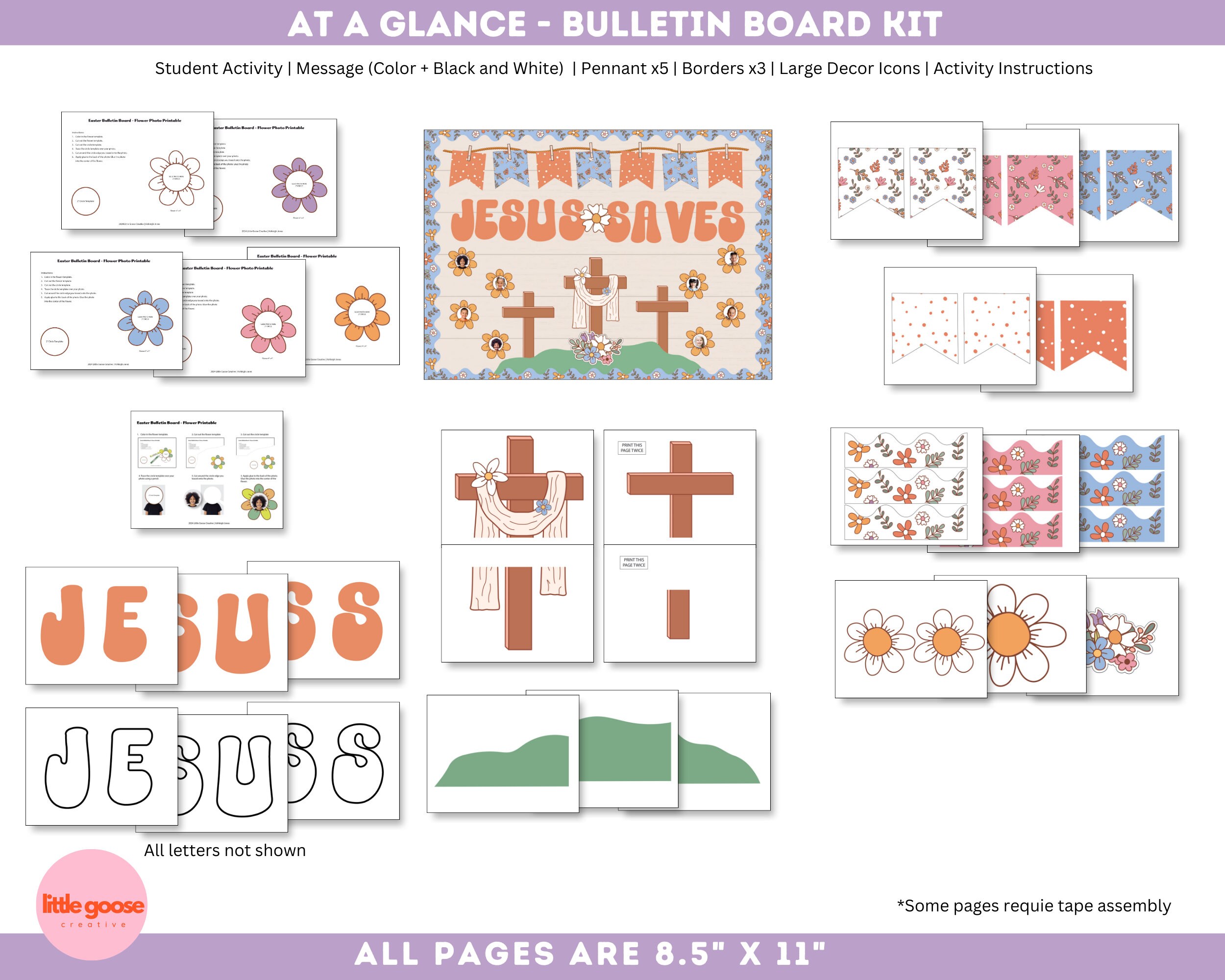 Resurrection Easter Bulletin Board Kit Classroom Decor Church Board ...