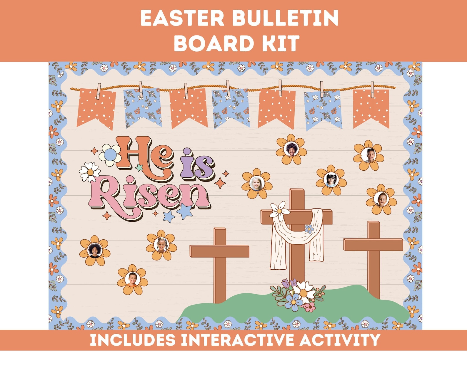 Resurrection Easter Bulletin Board Kit | Classroom Decor Church Board ...