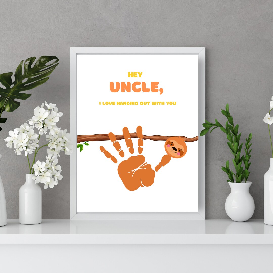 Sloth Handprint Printable for Him Uncle Handprint Keepsake From Kid ...