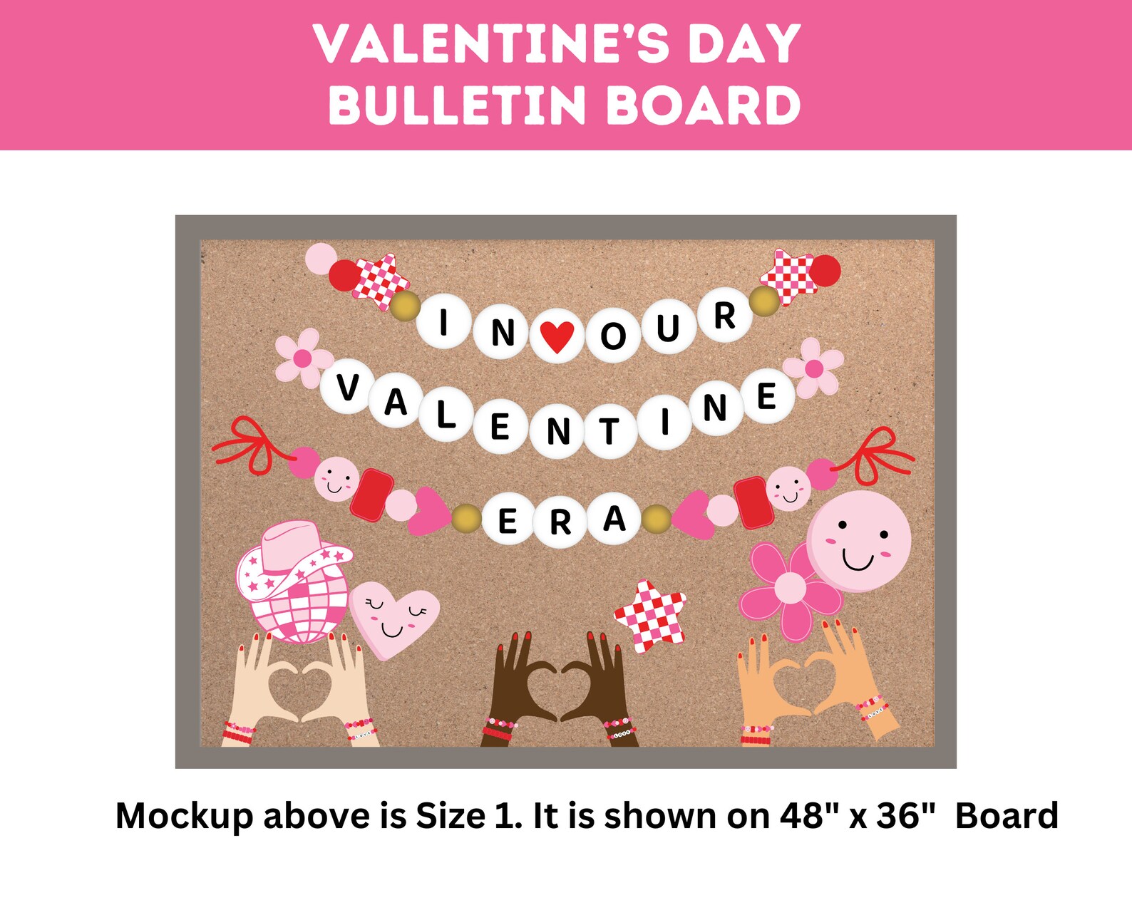 Valentine's Day Bulletin Board Kit | in My Valentine Era | Friendship ...