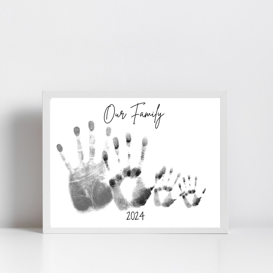 Our Family Handprints 2024 Keepsake Time Capsule of Memories Handprint ...