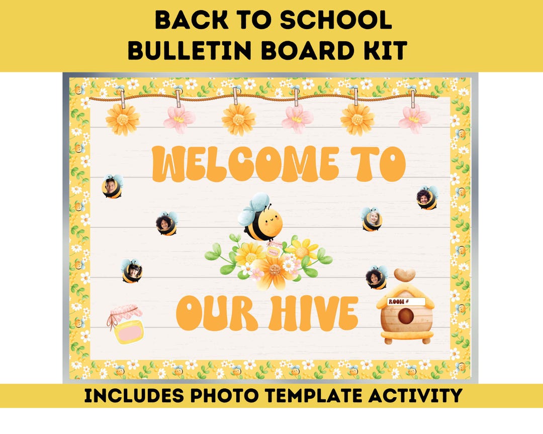 Spring Bee Bulletin Board Kit | Back to School Printable Classroom Door ...