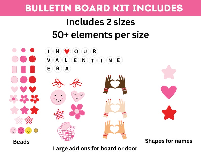Valentine's Day Bulletin Board Kit | in My Valentine Era | Friendship ...