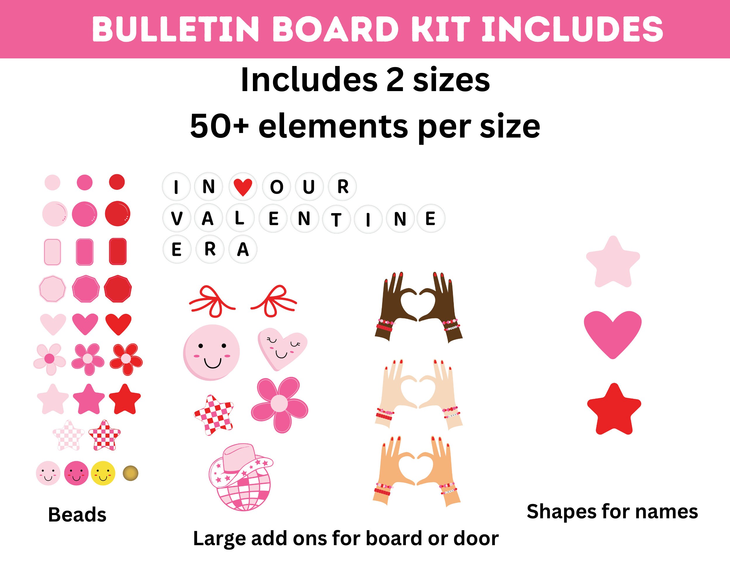 Valentine's Day Bulletin Board Kit | in My Valentine Era | Friendship ...