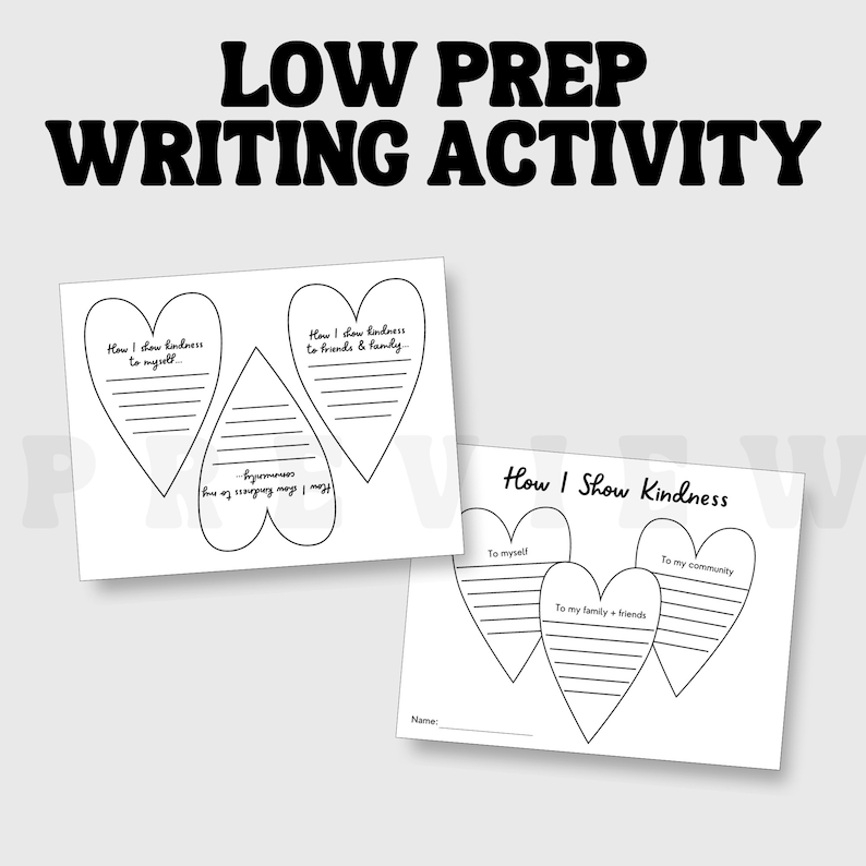 Valentine's Day Bulletin Board Kit Kindness Writing Activity February ...