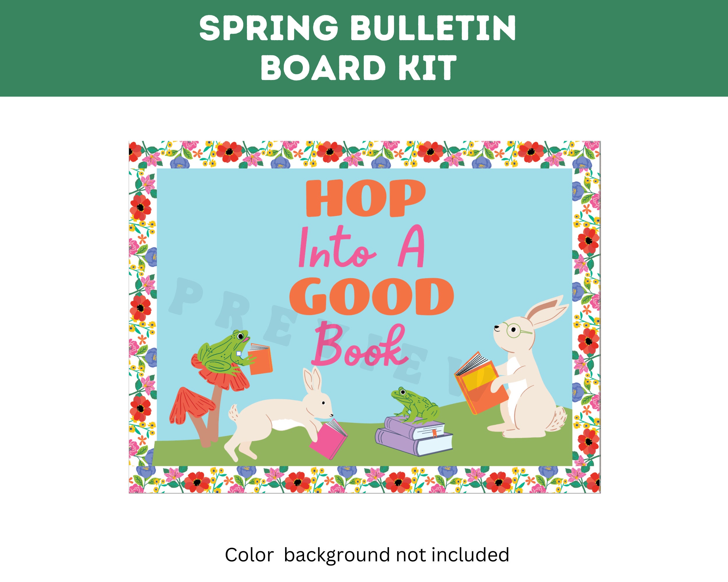 Easter Spring Bulletin Board | Library Bulletin Kit | April Classroom ...