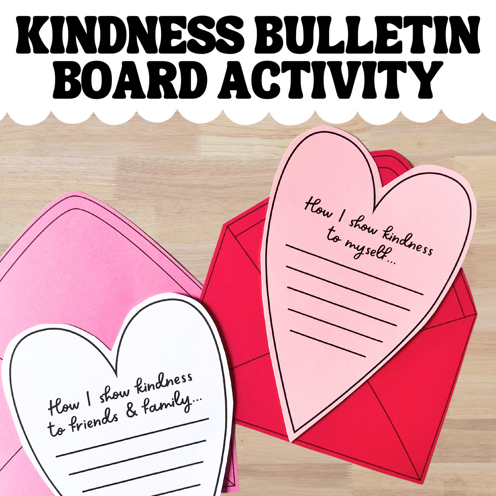 Valentine's Day Bulletin Board Kit | Kindness Writing Activity ...