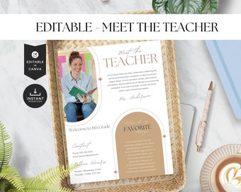 EDITABLE Meet the Teacher Template Back to School First - Etsy