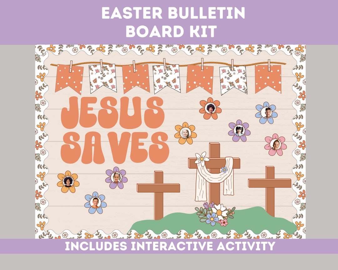 Resurrection Easter Bulletin Board Kit | Classroom Decor Church Board ...