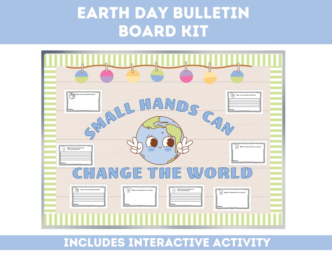 Earth Day Bulletin Board Kit April Bulletin Board Kit Printable ...