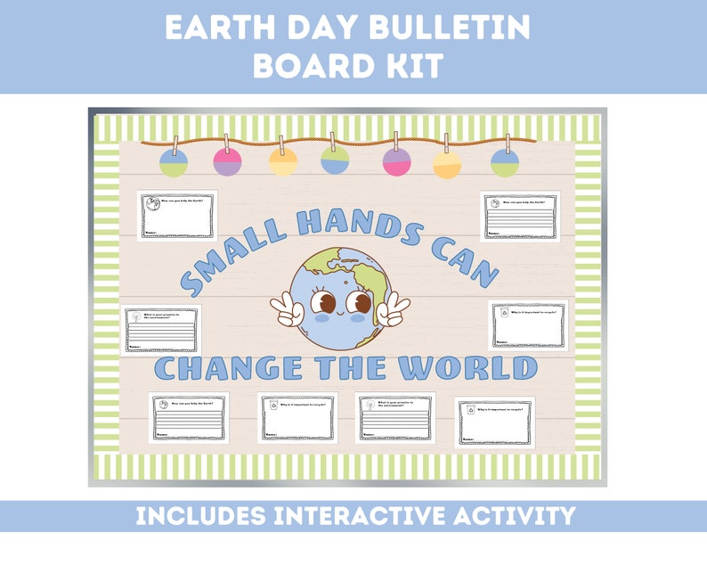 Earth Day Bulletin Board Kit April Bulletin Board Kit Printable ...