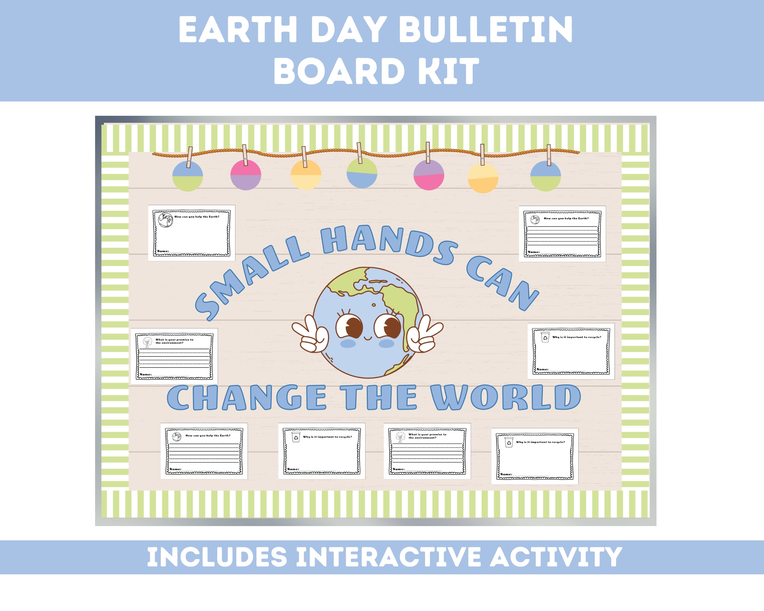 Earth Day Bulletin Board Kit April Bulletin Board Kit Printable ...